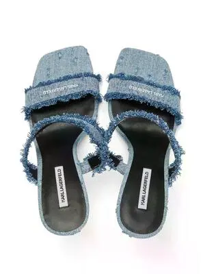 Karl Lagerfeld Waverly Wedge Sandals - Blue