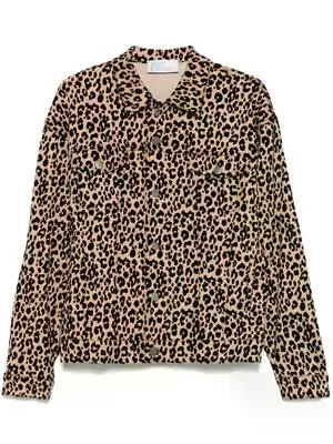 Giuseppe Di Morabito Leopard-print Denim Trucker Jacket