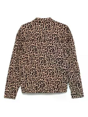 Giuseppe Di Morabito Leopard-print Denim Trucker Jacket