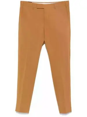 PT TORINO Tapered Tailored Trousers - Brown