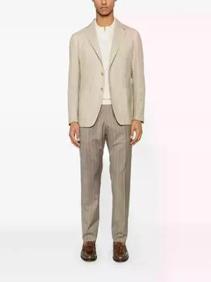 Tagliatore Brooch-detail Blazer - Neutrals