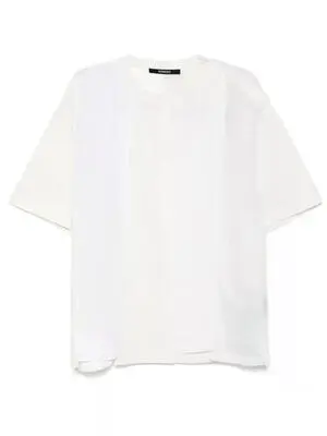 SONGZIO Asymmetric Vertical T-shirt - White