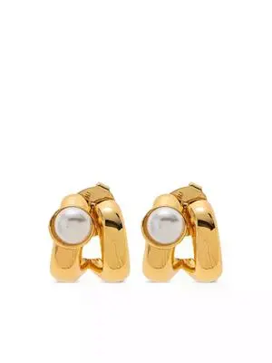 Kate Spade New York Keep Sparkling Pearl Huggie Earrings - Gold