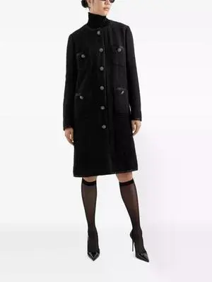 Dolce & Gabbana Tweed Single-breasted Coat