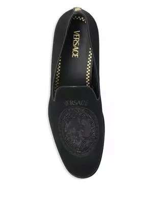 Versace Barocco Medusa-embroidered Loafers