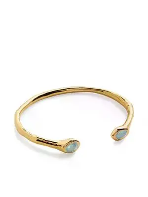 Monica Vinader Odyssey Aquamarine Vermeil Cuff Bracelet - Gold