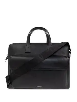 Paul Smith Leather Laptop Bag - Black