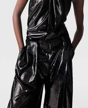 Stella McCartney Slouchy Paneled Velvet Pants