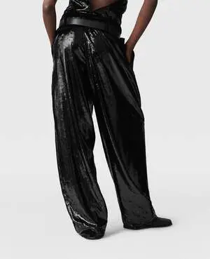 Stella McCartney Slouchy Paneled Velvet Pants