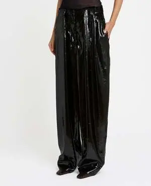 Stella McCartney Slouchy Paneled Velvet Pants