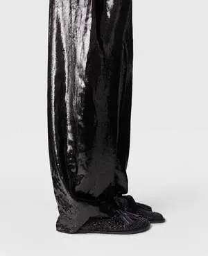Stella McCartney Slouchy Paneled Velvet Pants