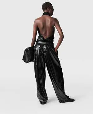 Stella McCartney Slouchy Paneled Velvet Pants