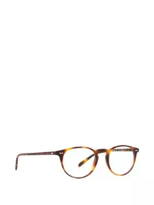 Oliver Spencer Riley-r Round Frame Eyeglasses - Brown