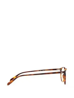 Oliver Spencer Riley-r Round Frame Eyeglasses - Brown