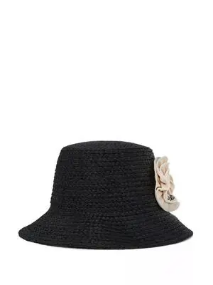 Karl Lagerfeld Floral-appliqué Bucket Hat