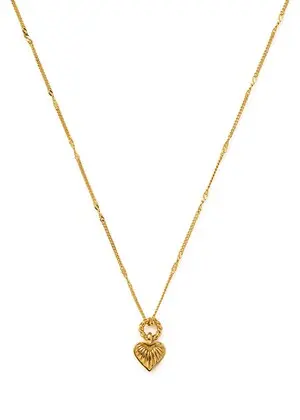 MISSOMA Mini Ridge Heart Necklace - Gold