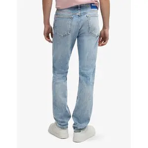 Hugo Regular-fit Straight-leg Distressed Denim Jeans