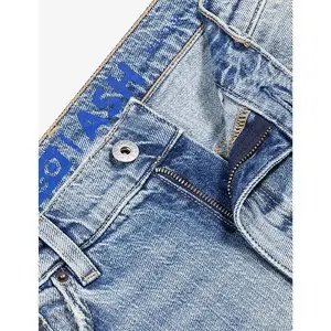 Hugo Regular-fit Straight-leg Distressed Denim Jeans