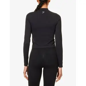 GYMSHARK Everyday Seamless Stretch-woven Top - Black