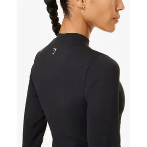 GYMSHARK Everyday Seamless Stretch-woven Top - Black