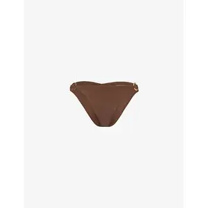 AWAY THAT DAY Sorrento Ruched Bikini Bottoms - Espresso