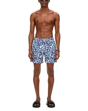 Oas Marbling 4.3 Swim Trunks - Blue