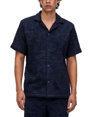 Oas Night Lagoon Terry Camp Shirt