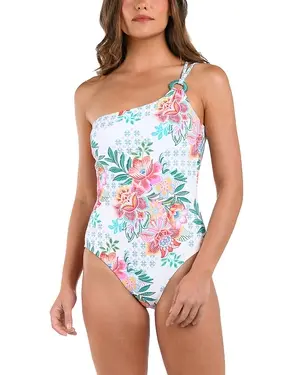 La Blanca Riviera One-shoulder One-piece Swimsuit - White