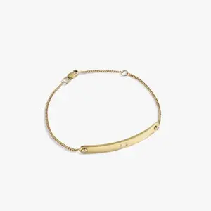 Shinola Diamond Rivet 14k Gold Bracelet - Yellow Gold