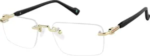 Zenni Rectangle Rimless Eyeglasses - Black