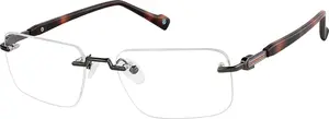 Zenni Zenni Rectangle Rimless Eyeglasses Tortoiseshell
