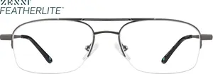 Zenni Aviator Half-rim Titanium Frame - Gray