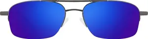 Zenni Aviator Half-rim Titanium Frame - Gray
