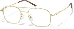 Zenni Aviator Full Rim Titanium Frame - Gold