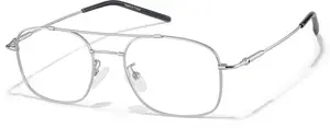 Zenni Aviator Flex Titanium Full Rim Frame - Silver