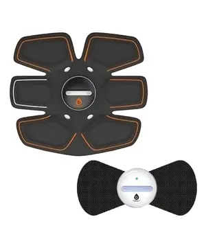 PURSONIC Wireless Muscle Stimulator & Abdominal Toning Massager Set - Black