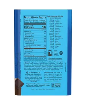 SUNWARRIOR Natural Warrior Blend Protein + Greens Powder