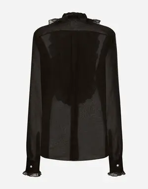 Dolce & Gabbana Silk Organza Ruffle Shirt