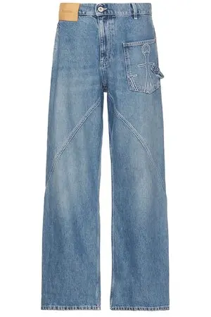 JW Anderson JW Anderson Twisted Workwear Jeans Light Blue