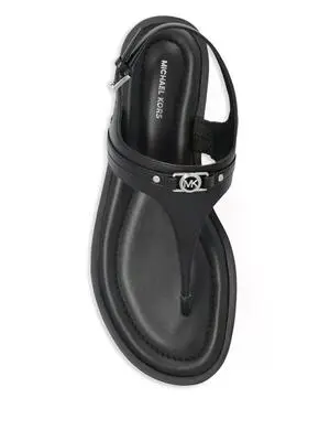 Michael Kors Logo Plaque Sandals - Black