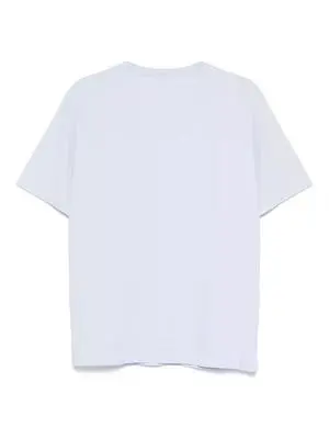 C.P. COMPANY Logo-embroidered Piqué T-shirt - Blue