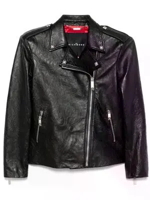 John Richmond Embossed Biker Jacket