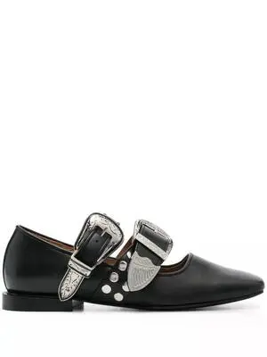 Toga Buckle-detail Ballet Flats