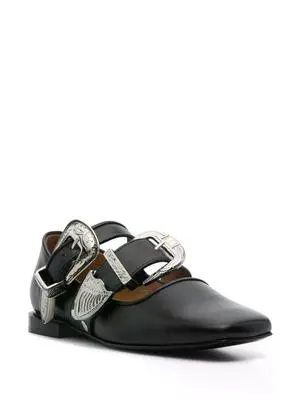 Toga Buckle-detail Ballet Flats