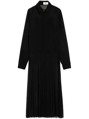 AMI Paris Pleated Maxi Dress