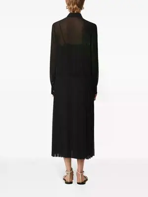 AMI Paris Pleated Maxi Dress
