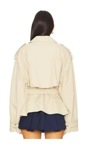 ELODIE THE LABEL Eleanor Cropped Trench Coat