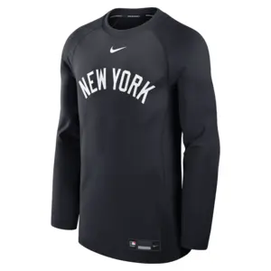 Nike New York Yankees Authentic Collection Game Time Dri-fit Mlb Pullover Crew
