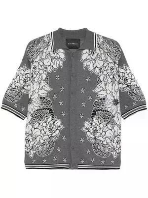 John Richmond Floral-pattern Shirt - Grey