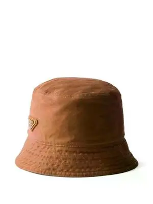 Prada Cotton Bucket Hat - Brown